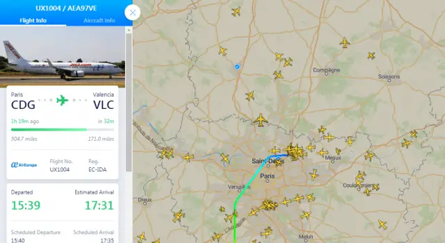 Plane Finder – un des traqueurs les plus populaires en ligne