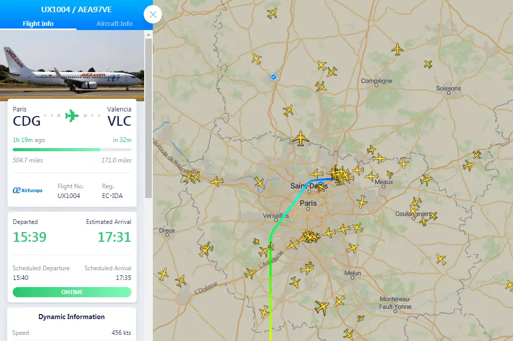 Plane Finder – un des traqueurs les plus populaires en ligne